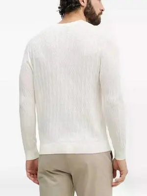Armani Exchange Textured Knit Crew Neck Sweater