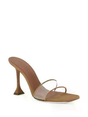 Amina Muaddi Andreea Transparent Strap Sandals
