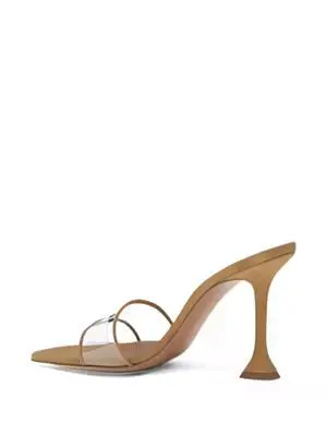 Amina Muaddi Andreea Transparent Strap Sandals
