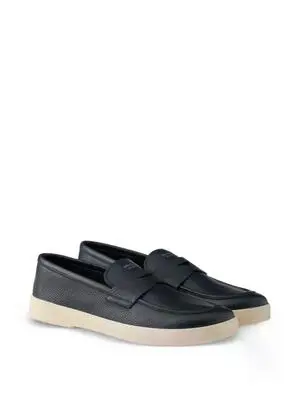 Prada Leather Loafers - Blue
