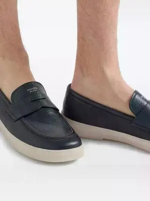 Prada Leather Loafers - Blue