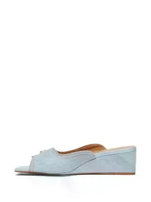 GANNI Buckle-detail Wedge Sandals