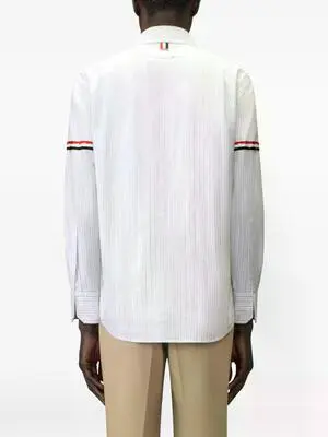 Thom Browne Madras Oxford Striped-armband Shirt