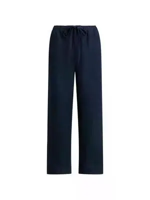 Polo Ralph Lauren Navy Linen Drawstring Trousers