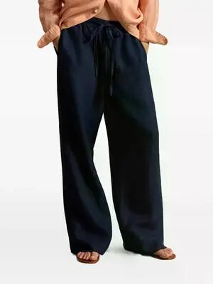 Polo Ralph Lauren Navy Linen Drawstring Trousers