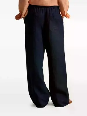 Polo Ralph Lauren Navy Linen Drawstring Trousers