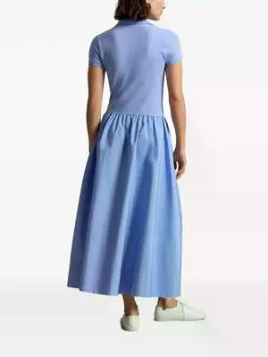 Polo Ralph Lauren Mesh Poplin Maxi Dress