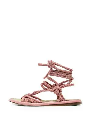 LOUIS VUITTON Maia Rope Ankle-strap Sandals