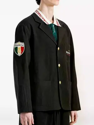 Adidas X Willy Chavarria Players Logo-patch Button-up Blazer