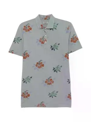 GRAN SASSO Floral-print Polo Shirt