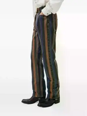 Versace Striped Straight Jeans