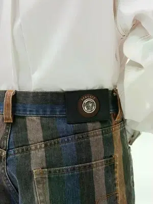 Versace Striped Straight Jeans