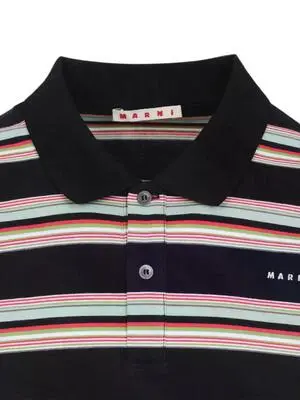 Marni Striped Long-sleeve Polo Shirt