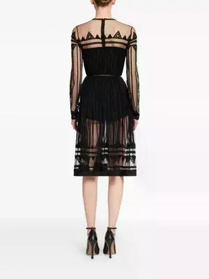 Elie Saab Sequin-embroidered Tulle Midi Dress