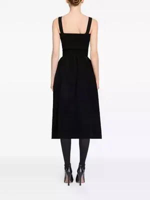 Elie Saab Square Neck Midi Dress