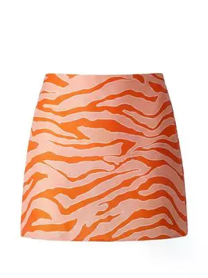 TOCCIN Brynny Zebra-print Mini Skirt - Orange