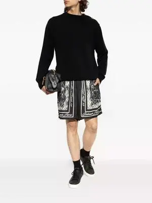 Balmain Logo-print Silk-blend Shorts