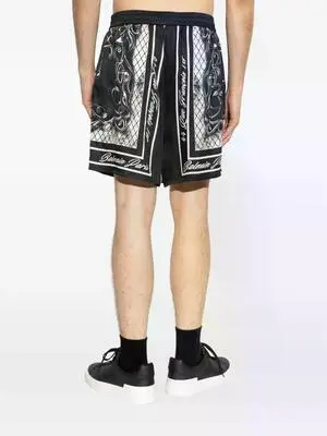 Balmain Logo-print Silk-blend Shorts
