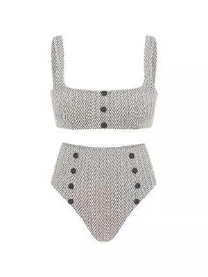 Devon Windsor Malia Herringbone-pattern Bikini