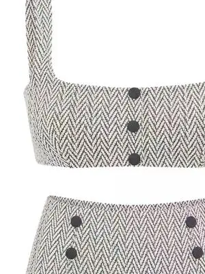 Devon Windsor Malia Herringbone-pattern Bikini