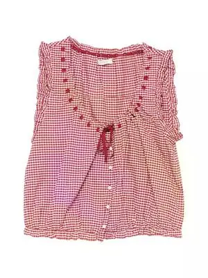 DÔEN Traveler Gingham Top - Red