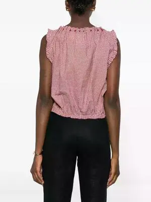 DÔEN Traveler Gingham Top - Red