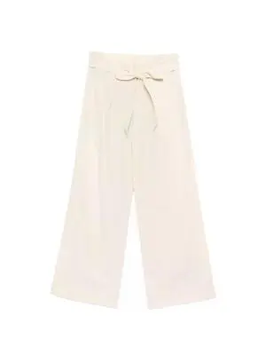 PSOPHIA Belted Pleated Trousers