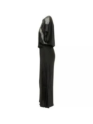 Pinko Lace-insert Twill Dress