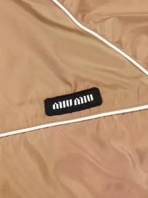 Miu Miu Beige Mesh Hooded Jacket