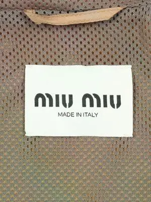 Miu Miu Beige Mesh Hooded Jacket