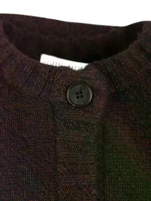 Attico Draped-detail Cardigan - Brown