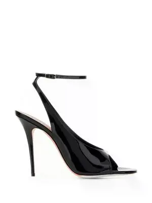 Amina Muaddi Patent Leather Sandals