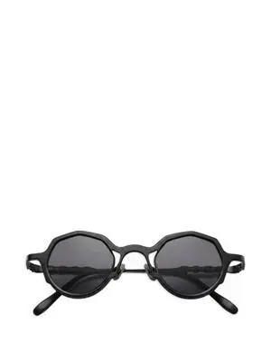 CAPOTE Geometric Frame Sunglasses - Black