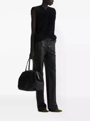 MUGLER Brushed-knit Sleeveless Top