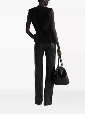 MUGLER Brushed-knit Sleeveless Top