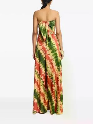 DIARRABLU Abstract Print High-waisted Trousers - Orange