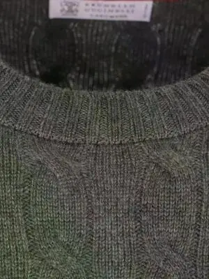 Brunello Cucinelli Cable-knit Cashmere Sweater - Grey