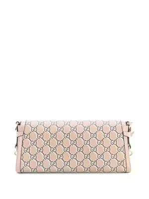 Gucci Luce Optical Gg Printed Leather Small Shoulder Bag - Brown