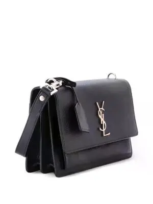Saint Laurent Leather Medium Satchel Crossbody Bag