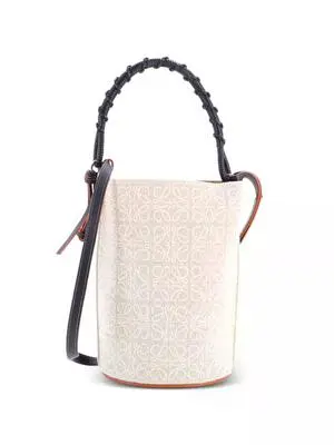 Loewe Gate Anagram Jacquard Canvas Medium Bucket Bag