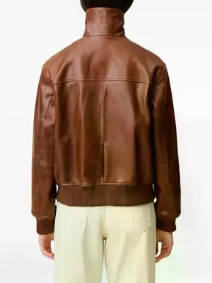 Claudie Pierlot Point-collar Leather Jacket