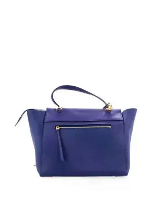 Celine Mini Belt Bag In Textured Leather - Blue