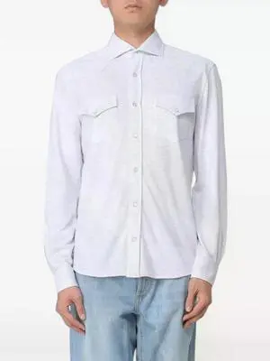 Brunello Cucinelli Western-style Jersey Shirt - Grey