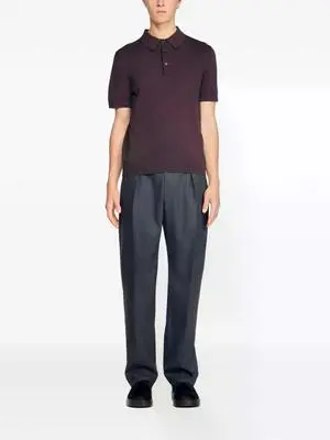 Sandro Cotton And Silk Polo Shirt
