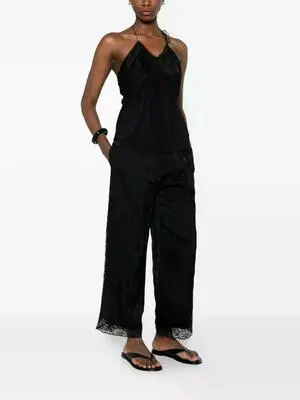 Sandro Lace-trim Palazzo Pants