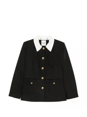 Sandro Contrast-collar Wool Blazer