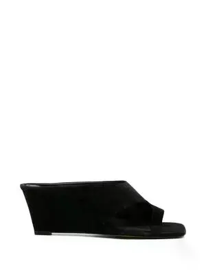 Sandro Square-toe Suede Sandals