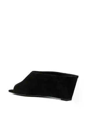 Sandro Square-toe Suede Sandals