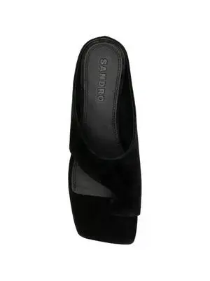 Sandro Square-toe Suede Sandals