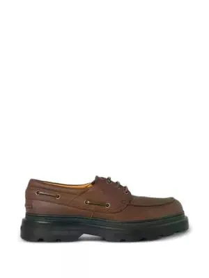 TOD'S Leather Chunky-sole Boat Shoes - Brown